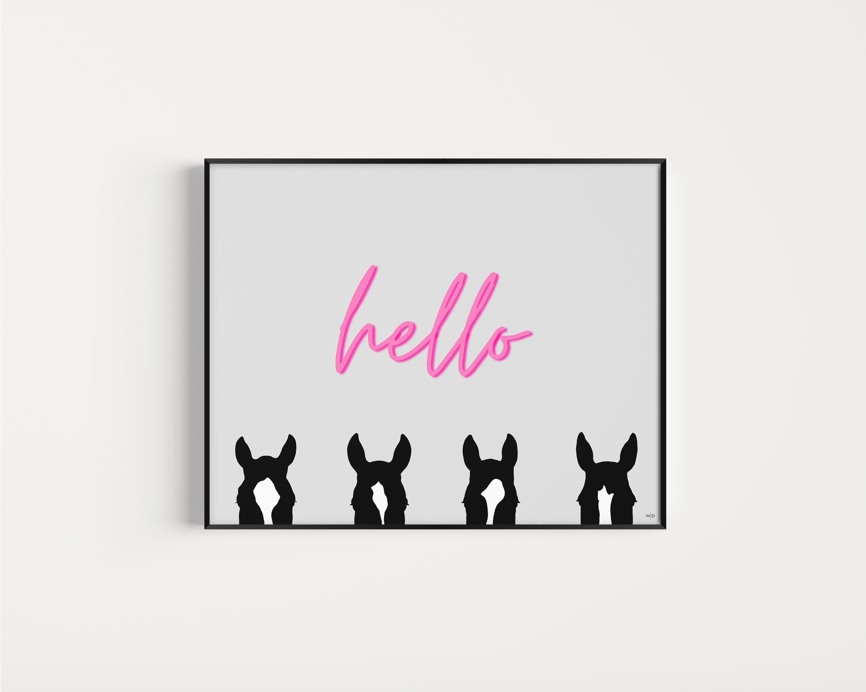 "Hello" Peekaboo Paper Print – Westerly Digital Designs